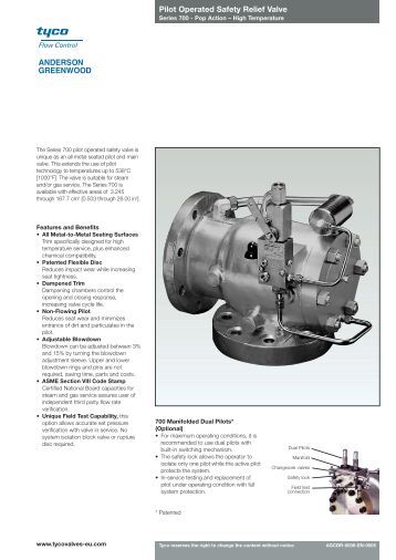 Varec Vapour Control range of Pressure and Vacuum relief valves ...