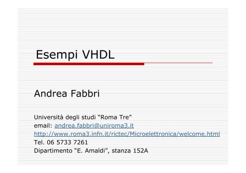 Lezione 14 - INFN Sezione di Roma Tre