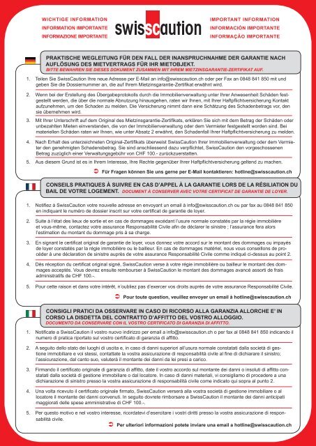 versao para imprimir - SwissCaution