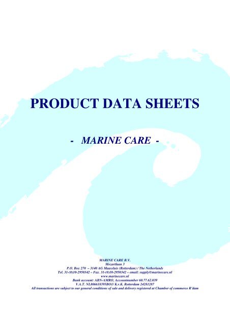 PRODUCT DATA SHEETS