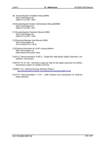 ULAF+ 13 - References