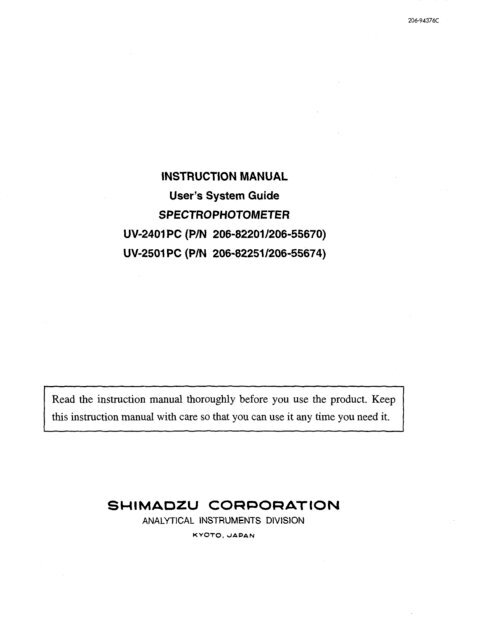 Manual Spectrometer