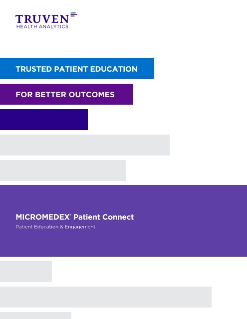 Patient Education & Engagement - Truven Health Analytics