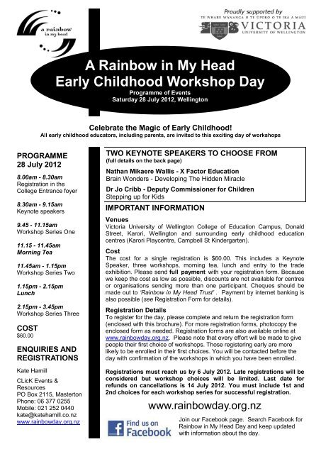 A Rainbow In My Head Early Childhood Workshop Day