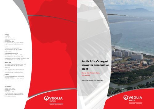 Mossel Bay Desalination - Veolia Water Solutions & Technologies ...