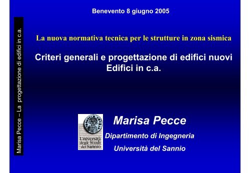 Marisa Pecce - Università del Sannio