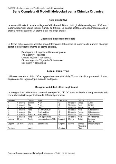 Serie Completa di Modelli Molecolari per la Chimica ... - EdiSES