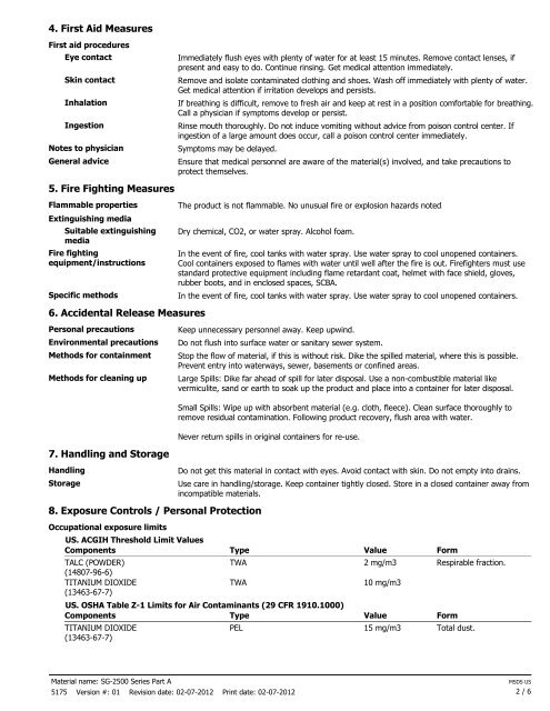 4. First Aid Measures Fir