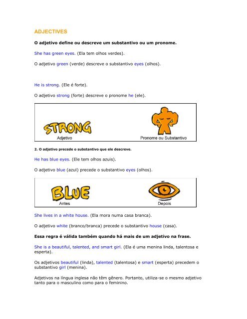 Exemplos De Adjetivos