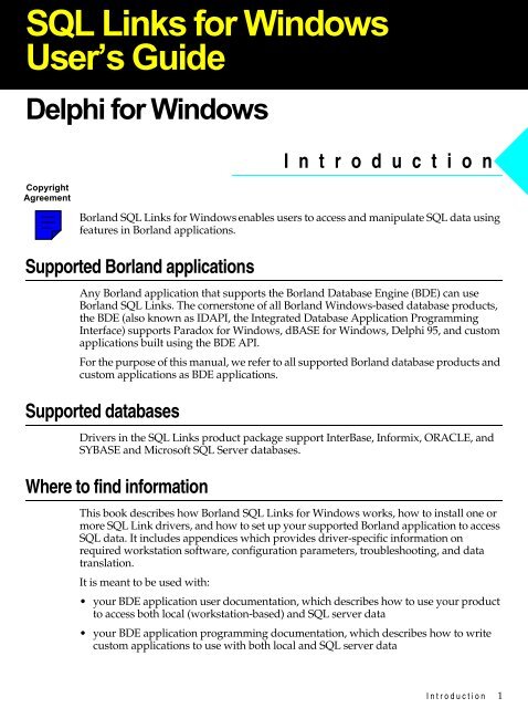 SQL Links User's Guide