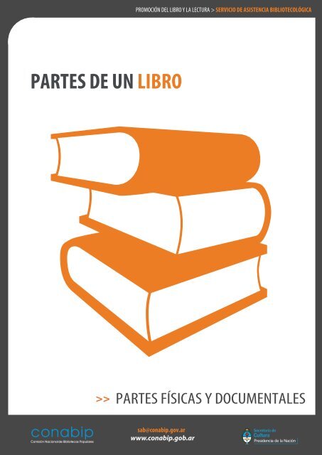 PARTES DE UN LIBRO - Conabip