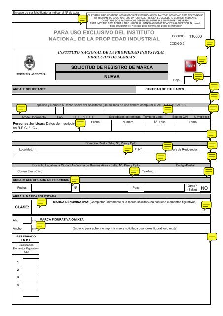 Solicitud de Registro de Marca - Instituto Nacional de la Propiedad ...