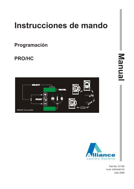 Manual Instrucciones de mando - PWS Laundry Parts