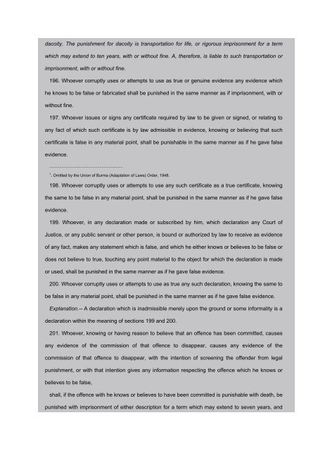 dacoity. The punishment f