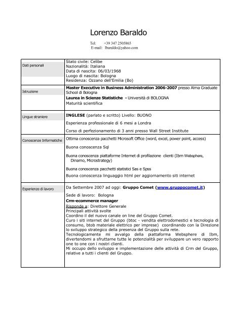 Foto Curriculum Vitae Almalaurea Curriculum Vitae Gianluca Mittone Foto Curriculum Vitae Almalaurea Curriculum Vitae Gianluca Mittone
