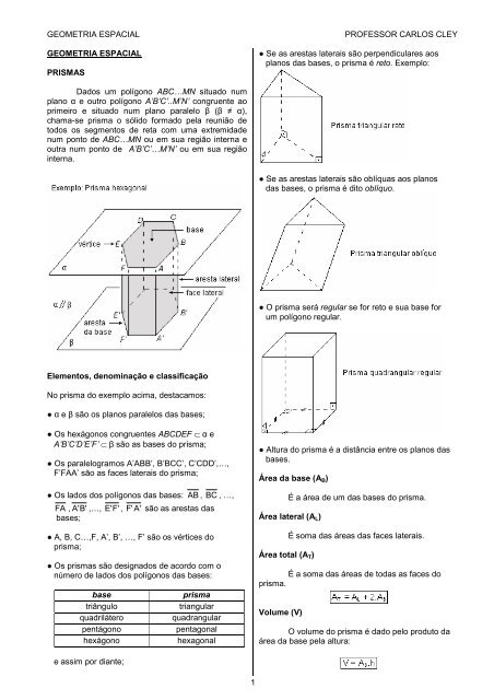 GEOMETRIA ESPACIAL