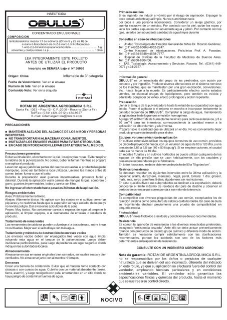 Folleto - Rotam CropSciences Argentina