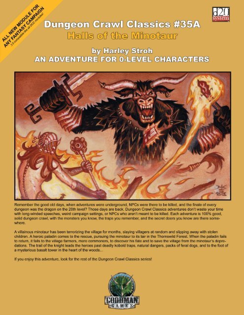 DCC #35A: Halls of the Minotaur - Fat Rat Games of Tallahassee
