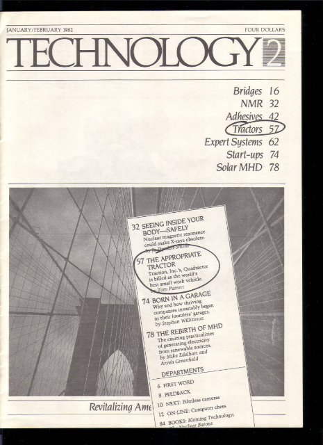 Article about the company, Technology2 1982 - Quadractor