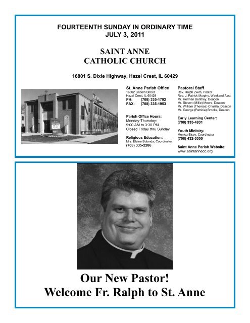Our New Pastor! Welcome Fr. Ralph to St. Anne - Saintannecc.org