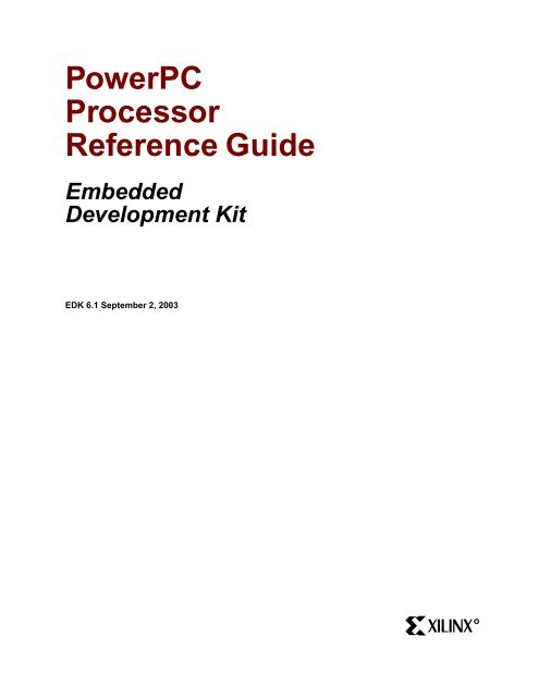 PowerPC Processor Reference Guide - Xilinx
