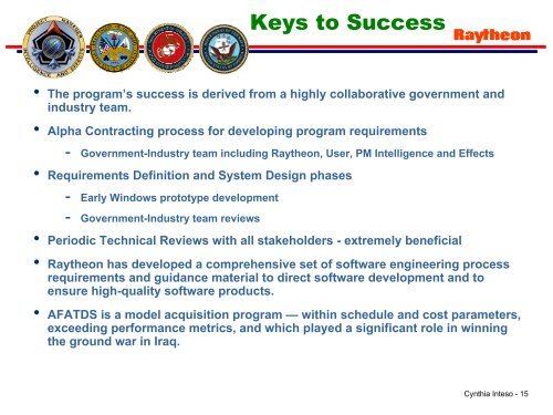 Keys to Success • The p