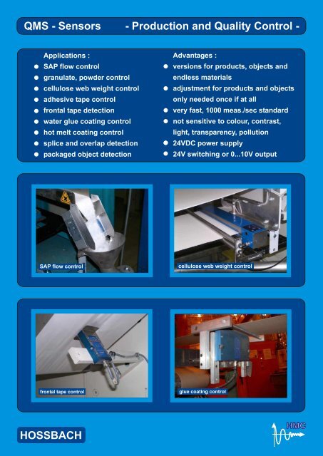 HOSSBACH QMS - Sensors - Production and Quality Control