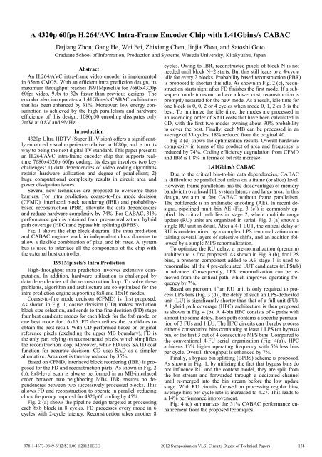 A 4320p 60fps H.264/AVC Intra-Frame Encoder Chip with 1.41Gbins/s CABAC