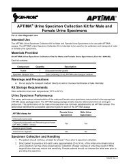 APTIMA Urine Specimen Collection Kit for Male ... - Gen-Probe, Inc.