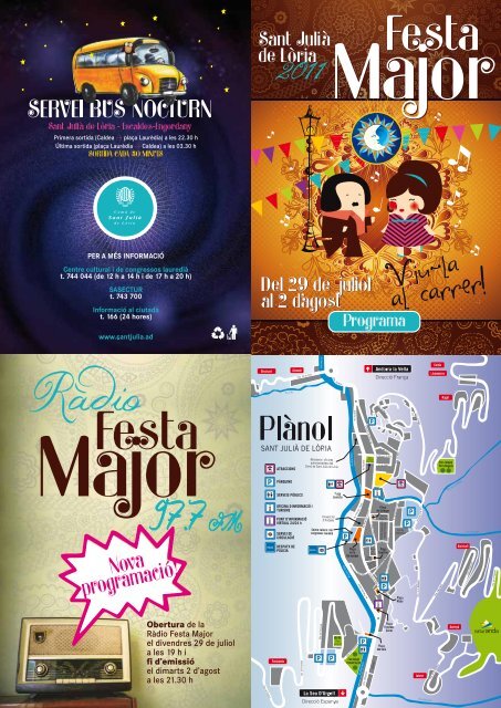 Programa de la festa major de Sant Julià de Lòria.