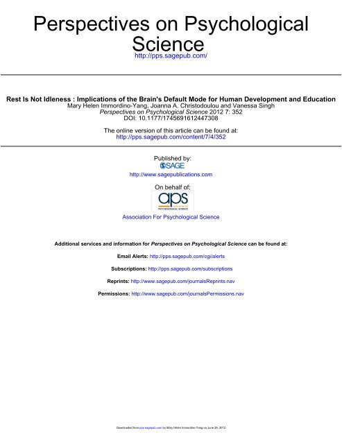 Rest Is Not Idleness - Usc - University of Southern California