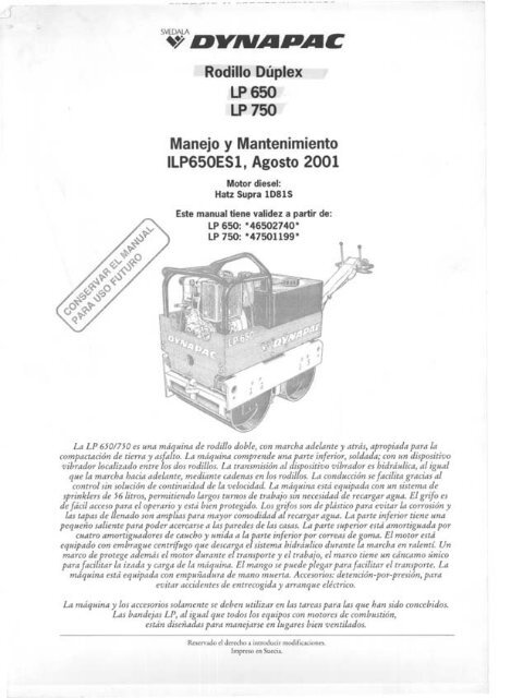 MANUAL DYNAPAC LP650 LP750..pdf - Rentaire