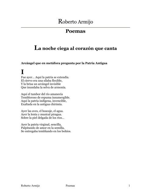 Roberto Armijo Poemas