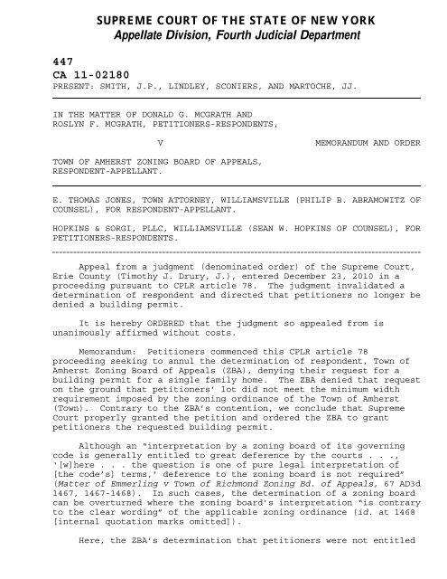 Amherst Town Court Ny