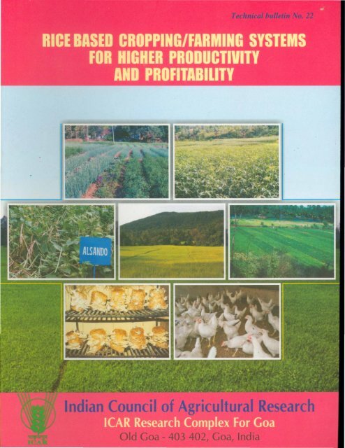 Rice Based Croppingfarming Systems For Higher Productivity And