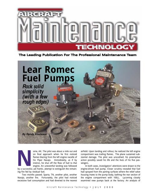 Lear Romec Fuel Pumps - Kelly Aerospace
