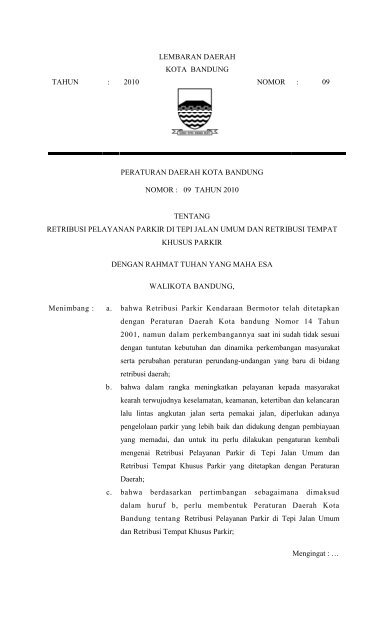 peRDa - Pemerintah Kota Bandung