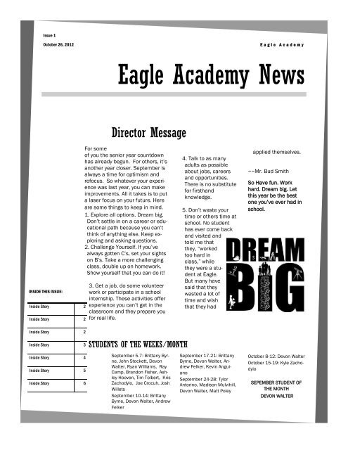 Eagle Academy News - the Egg Harbor Township School District