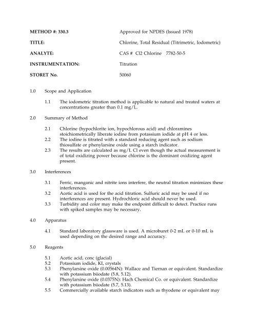 View Actual EPA Method 330.3 (.pdf)