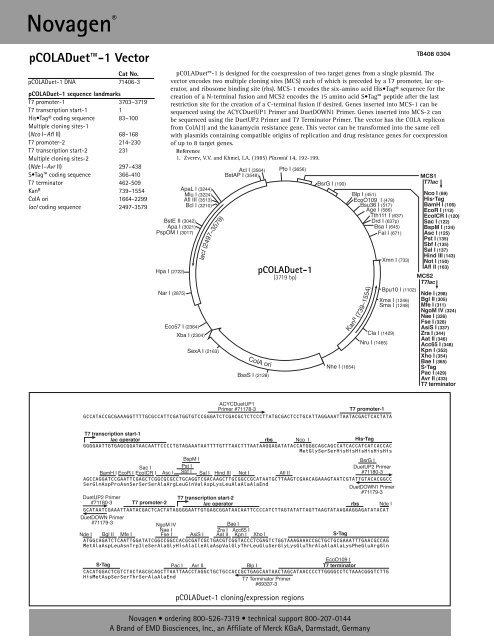 pCOLADuet-1 TB408.indd