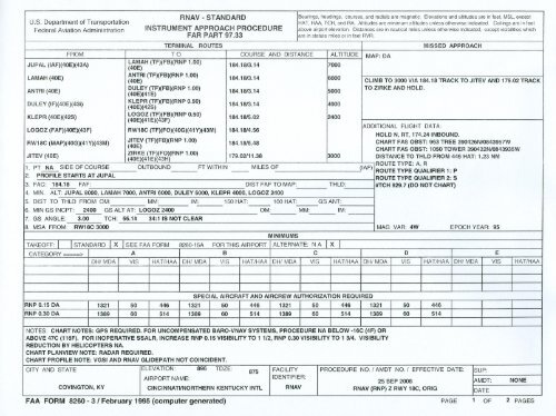 FAA FORM 8260 -3/ February 1995(computer generated)