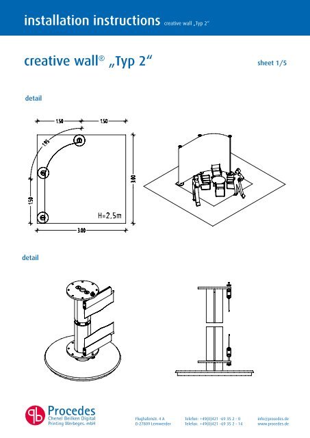 installation instructions creative wall „Typ 2“