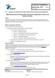 NOTIFICATION OF SERVICE WORK (NOSW) - Ausgrid