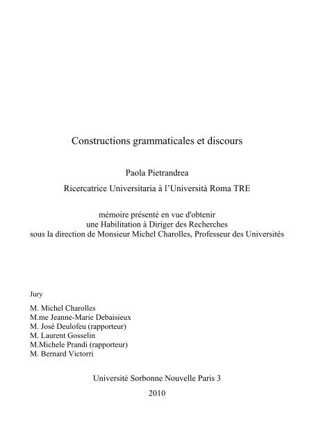 2007 · Les conjonctions de subordination: mots de grammaire ou mots du ...