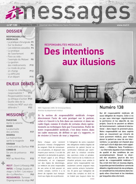 Extraits en français - Médecins Sans Frontières - Santé Et Remise En Forme