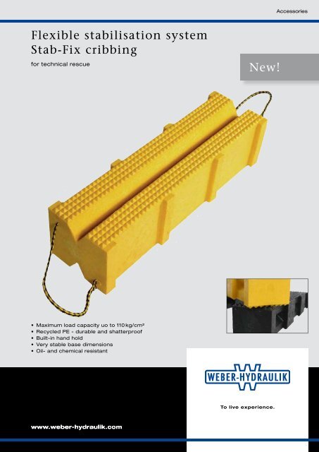 Flexible stabilisation system Stab-Fix cribbing New! - Weber ...