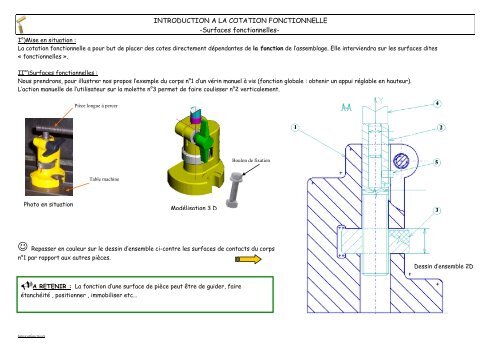 INTRODUCTION A LA COTATION FONCTIONNELLE -Surfaces ...
