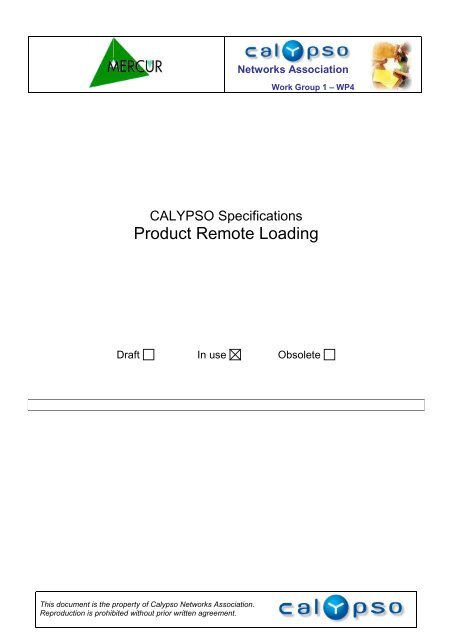 Product Remote Loading - Calypso