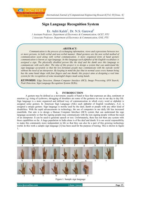 Sign Language Recognition System