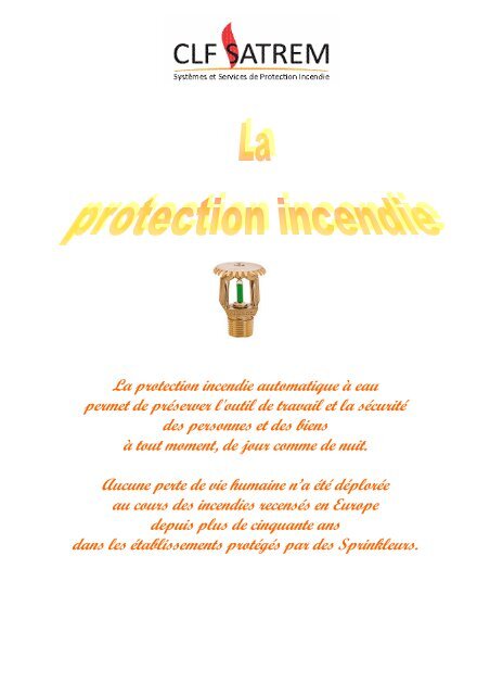 Télécharger l'historique du Sprinkleur - CLF SATREM